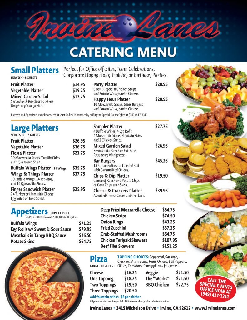 Party Platters Irvine Lanes Party Platters Irvine Lanes
